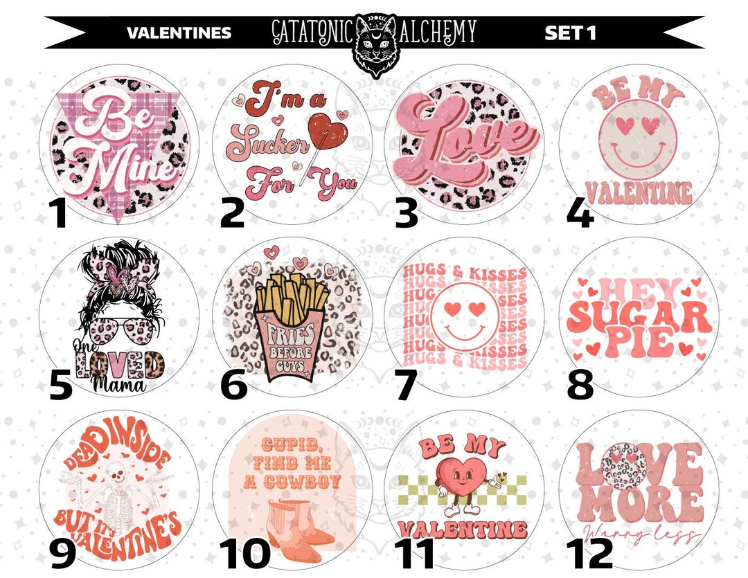 Valentine's Day Cardstock Rounds, Love Theme Cardstock Rounds ...
