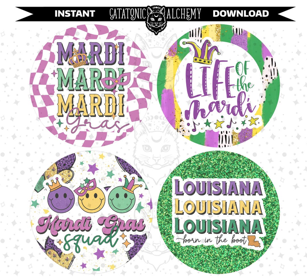 Mardi Gras Freshie Cardstock Download, NOLA Car Downloadable, Fat ...