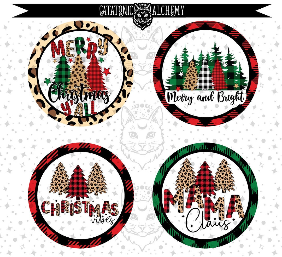 Leopard Plaid Mix Christmas Digital Download Cardstock Bundle ...