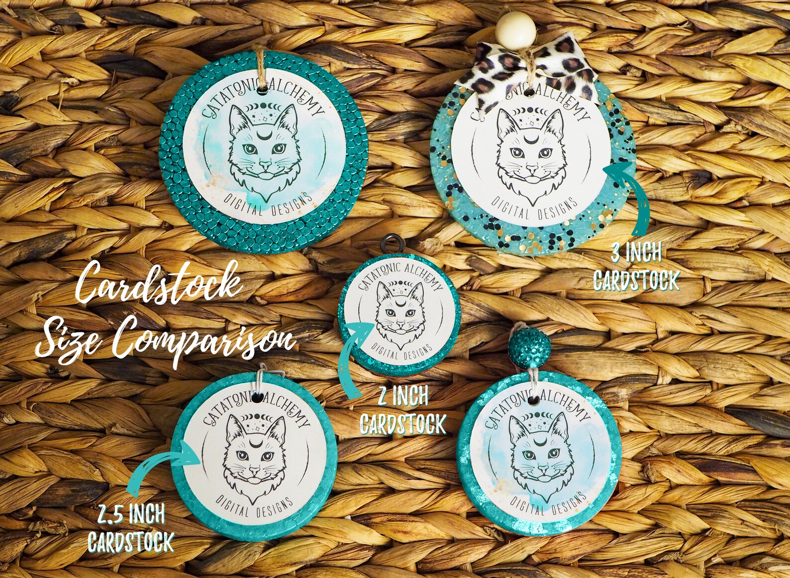 Summer Freshie Cardstock Rounds, Beach Theme Cardstock Rounds ...