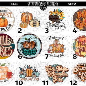 Fall Freshie Cardstock Rounds, Autum Theme Cardstock Rounds, Cardstock ...
