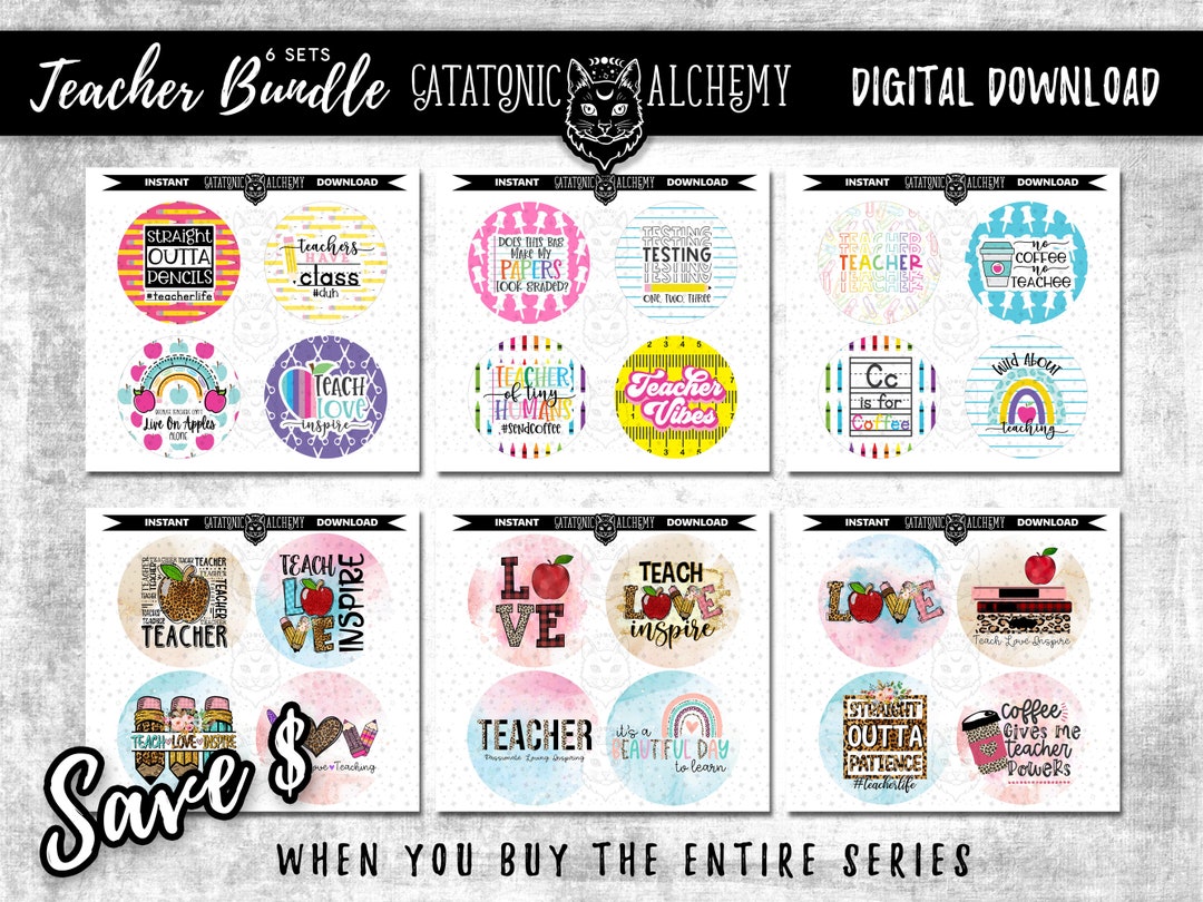 Teacher Bundle Freshie Cardstock Download, 24 Education Instant Digital ...