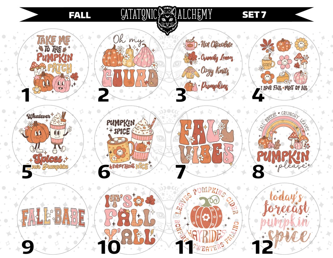 Fall Freshie Cardstock Rounds, Autumn Cardstock Rounds, Cardstock ...