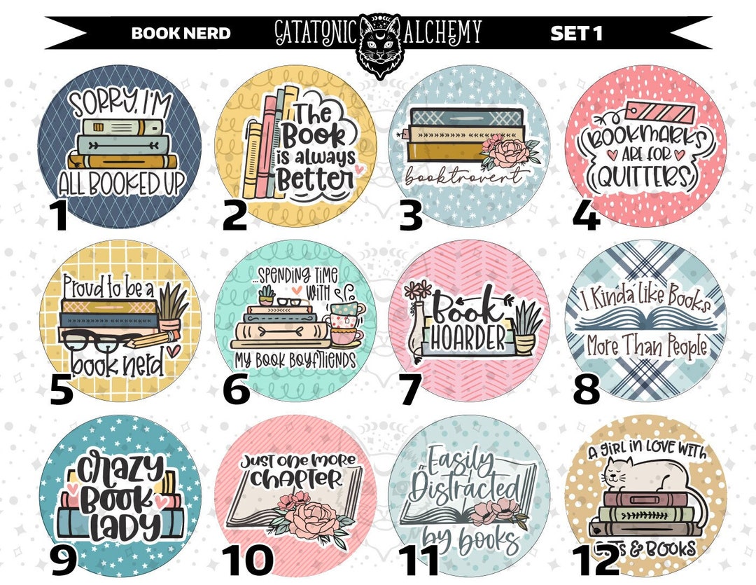 Book Lover Freshie Cardstock Rounds, Book Lover Cardstock Rounds ...