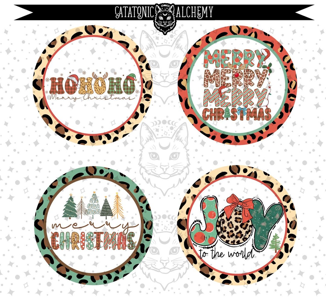 Leopard Mint Christmas Digital Download Cardstock Bundle, Cardstock ...