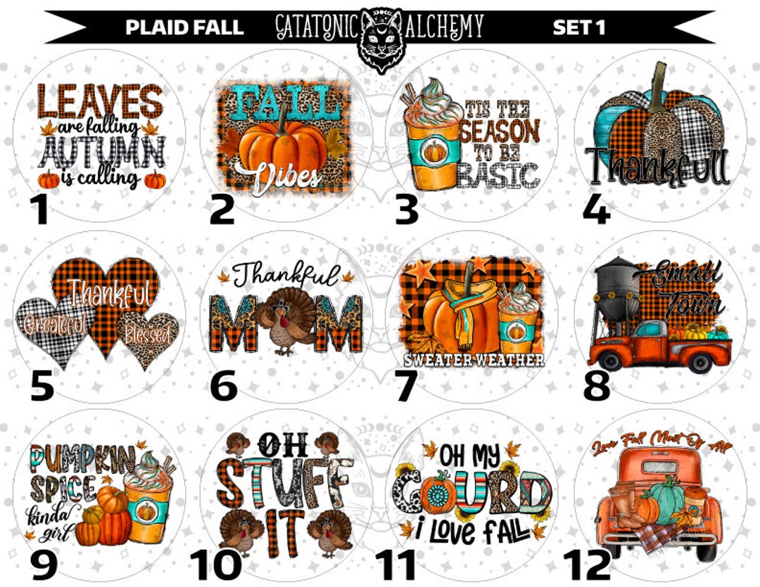 Fall Freshie Cardstock Rounds, Autum Theme Cardstock Rounds, Cardstock ...