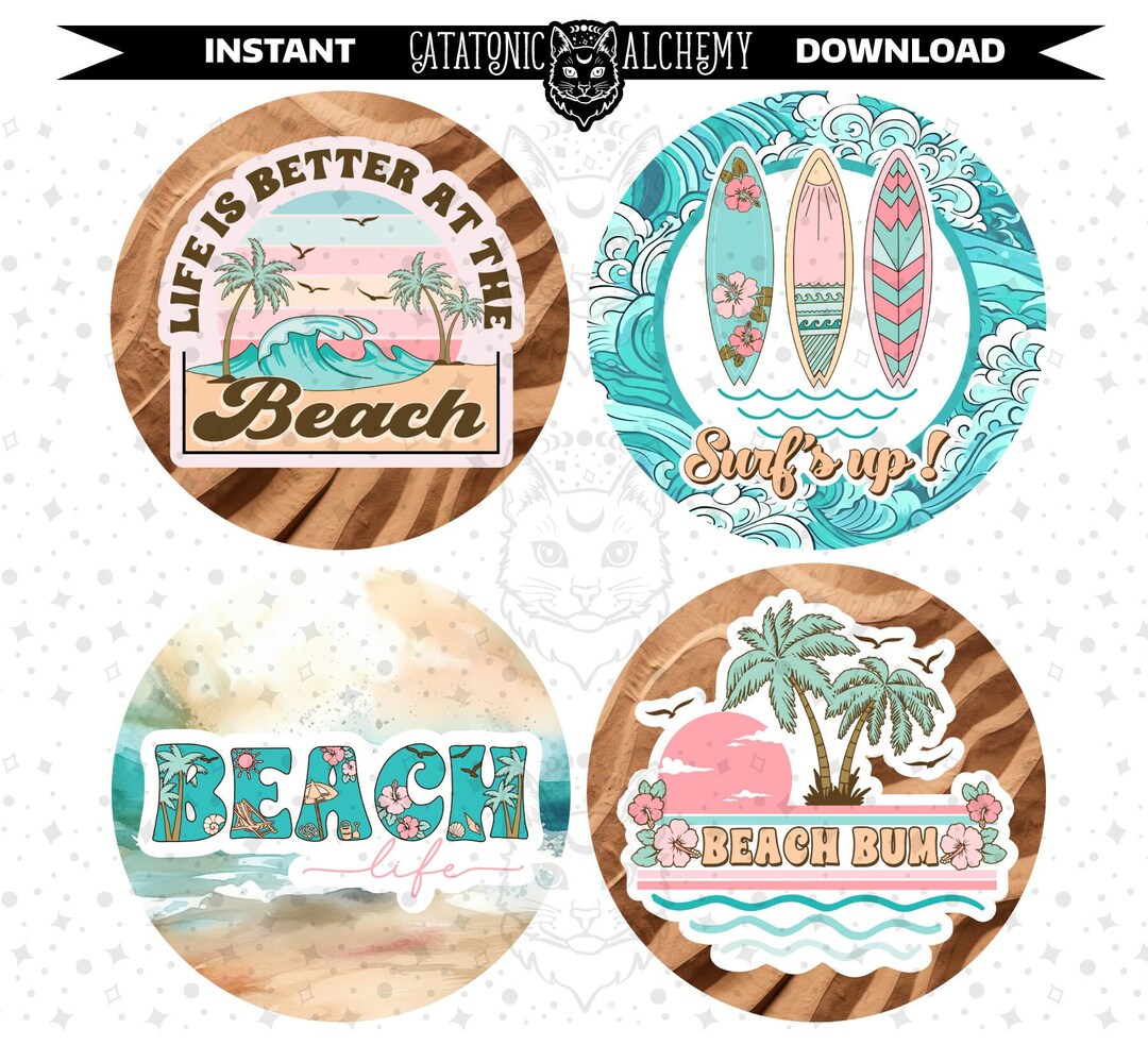 Freshie Cardstock Summer Download, Beach Theme Instant Digital Download ...