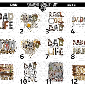 Father's Day Freshie Cardstock Rounds, Dad Theme Cardstock Rounds ...