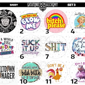 Sassy Funny Cardstock Rounds, Funny Theme Cardstock Rounds, Sarcastic ...