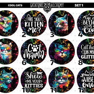 Cat Cardstock Rounds, Cat Lover Theme Cardstock Rounds, Kitten Cutouts ...