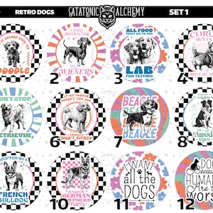 Dog Cardstock Rounds, Retro Puppy Cardstock Rounds, Weenie Dog Cutouts ...