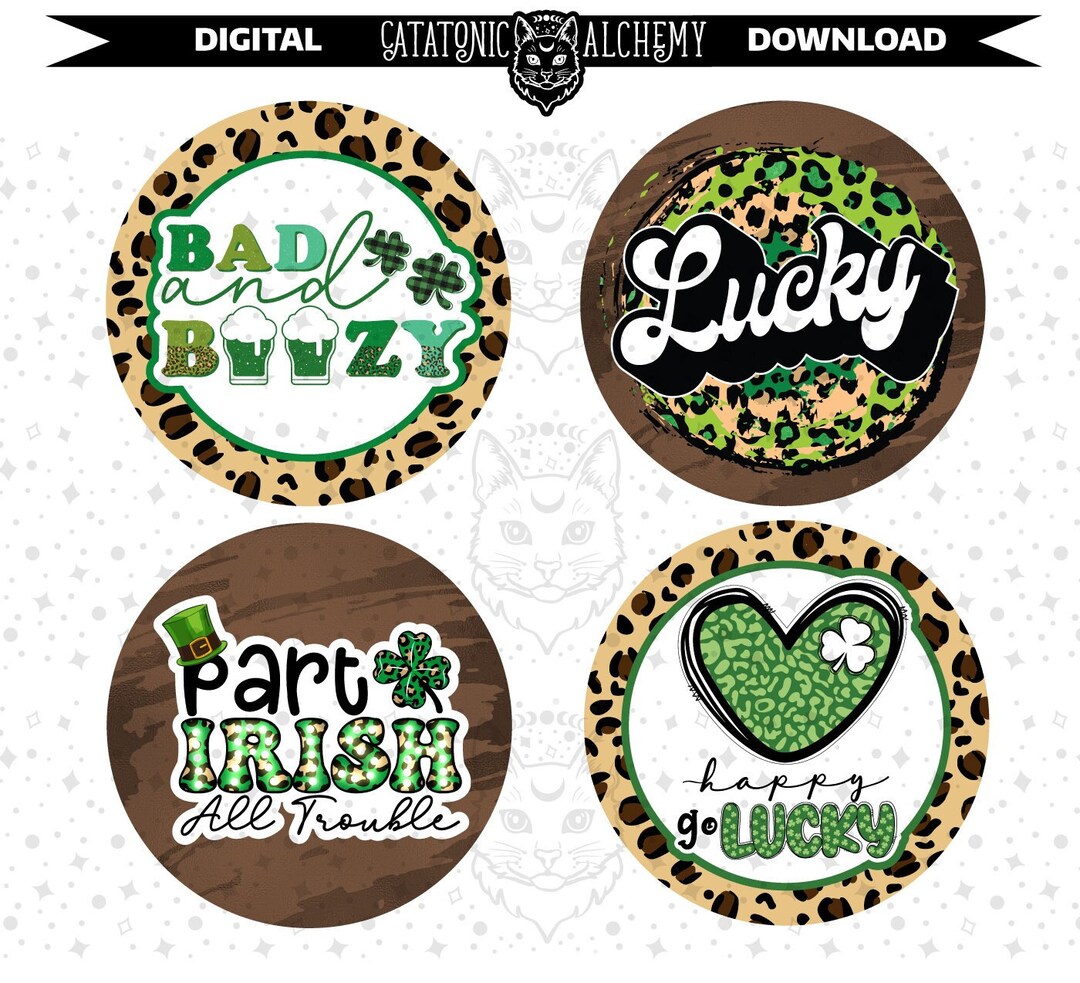 St. Patrick's Day Digital Download Cardstock Bundle, Lucky Cardstock ...