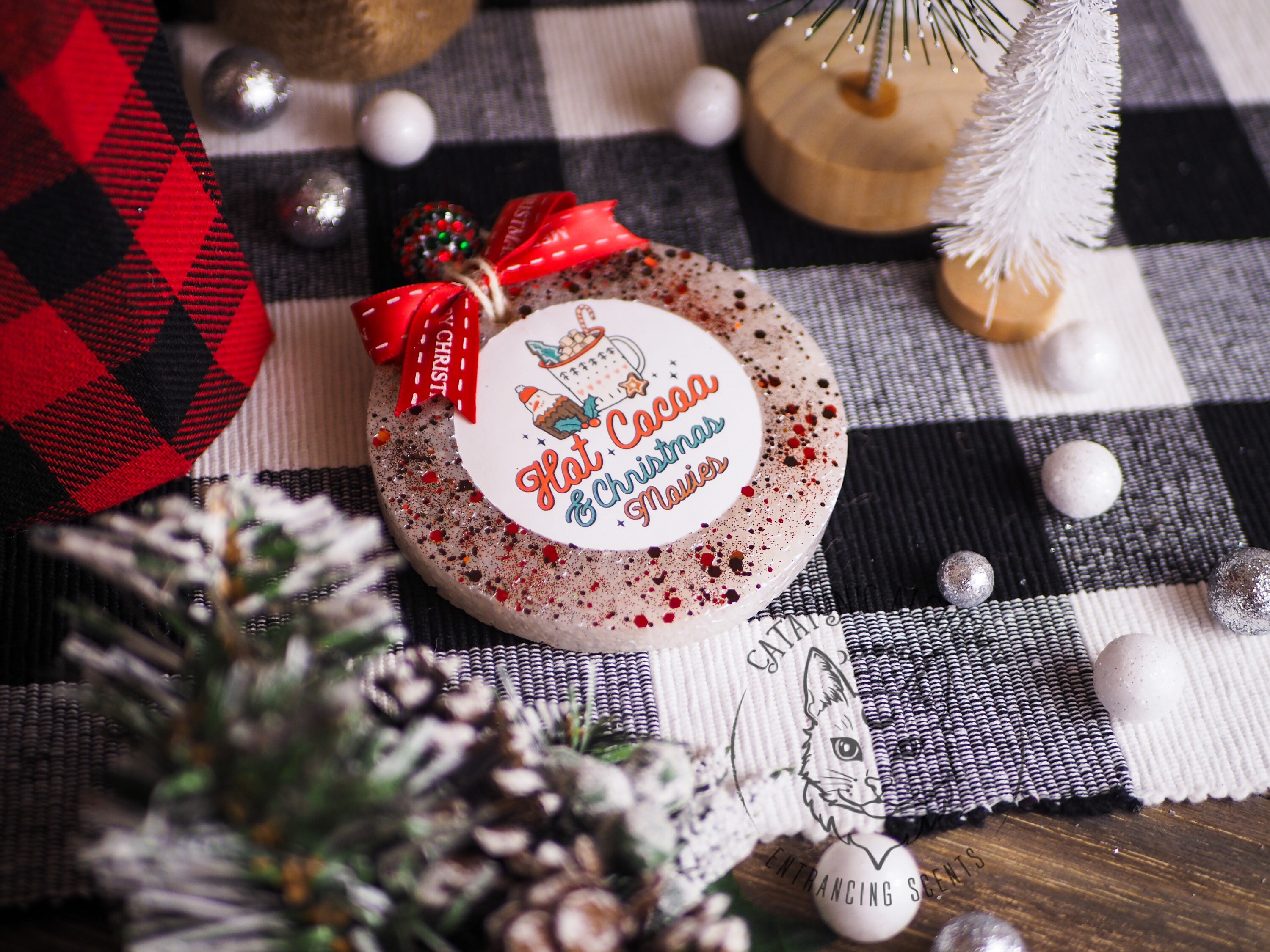 Retro Christmas Cardstock Rounds Christmas Theme Cardstock - Etsy