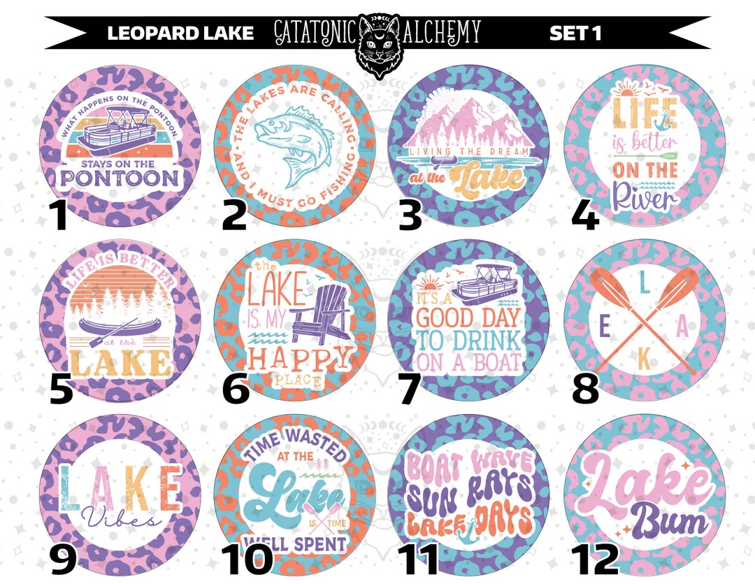 Lake Freshie Cardstock Rounds, Leopard Theme Cardstock Rounds ...