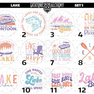 Lake Freshie Cardstock Rounds, Beach Theme Cardstock Rounds, Cardstock ...