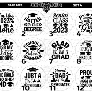 Graduation Style Cardstock Rounds, 2023 Graduate Theme Cardstock Rounds ...