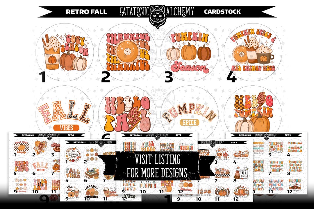 Fall Freshie Cardstock Rounds, Retro Autumn Leaves Circle Cutouts ...