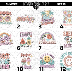 Summer Freshie Cardstock Rounds, Beach Theme Cardstock Rounds ...