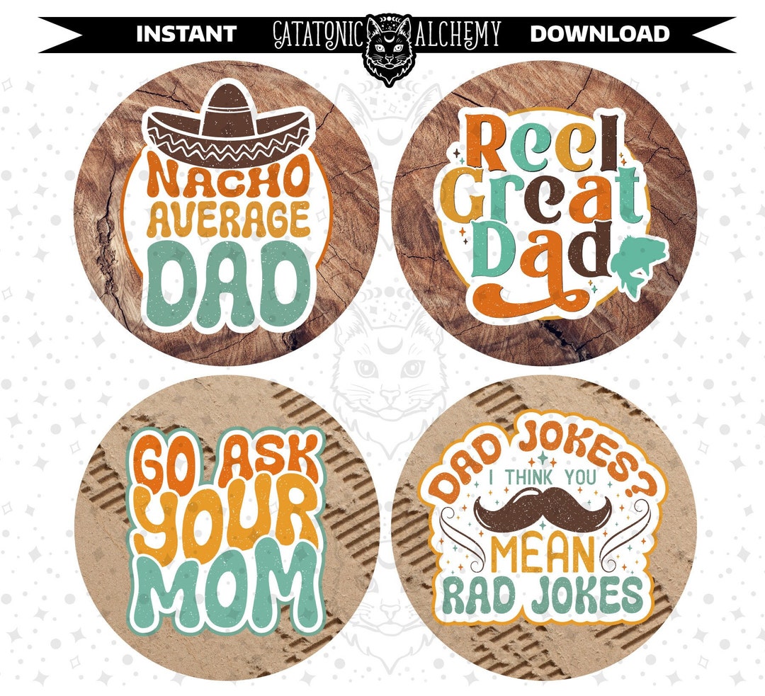 Dad Freshie Cardstock Rounds Download, Father Theme Instant Digital ...