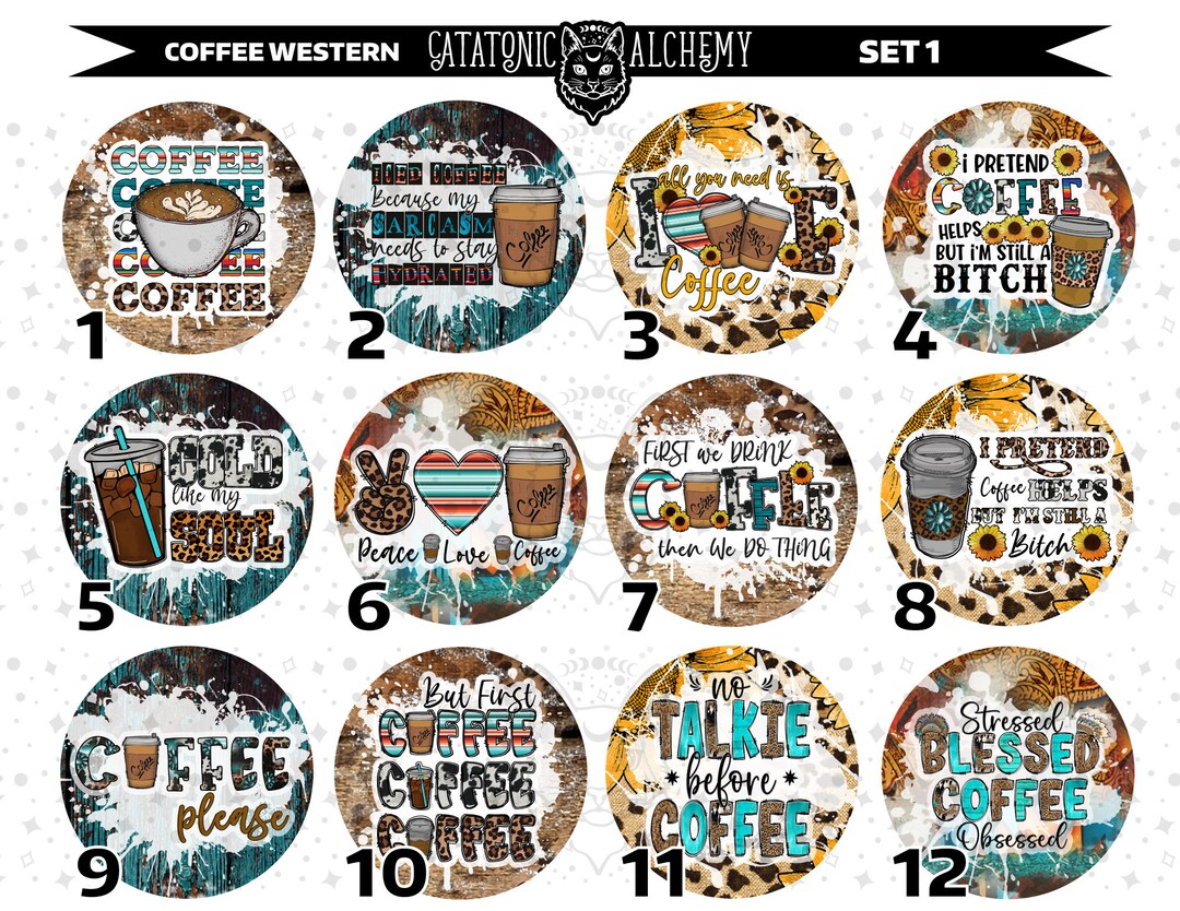 Coffee Cardstock Rounds, Coffee Lover Theme Cardstock Rounds, Iced ...