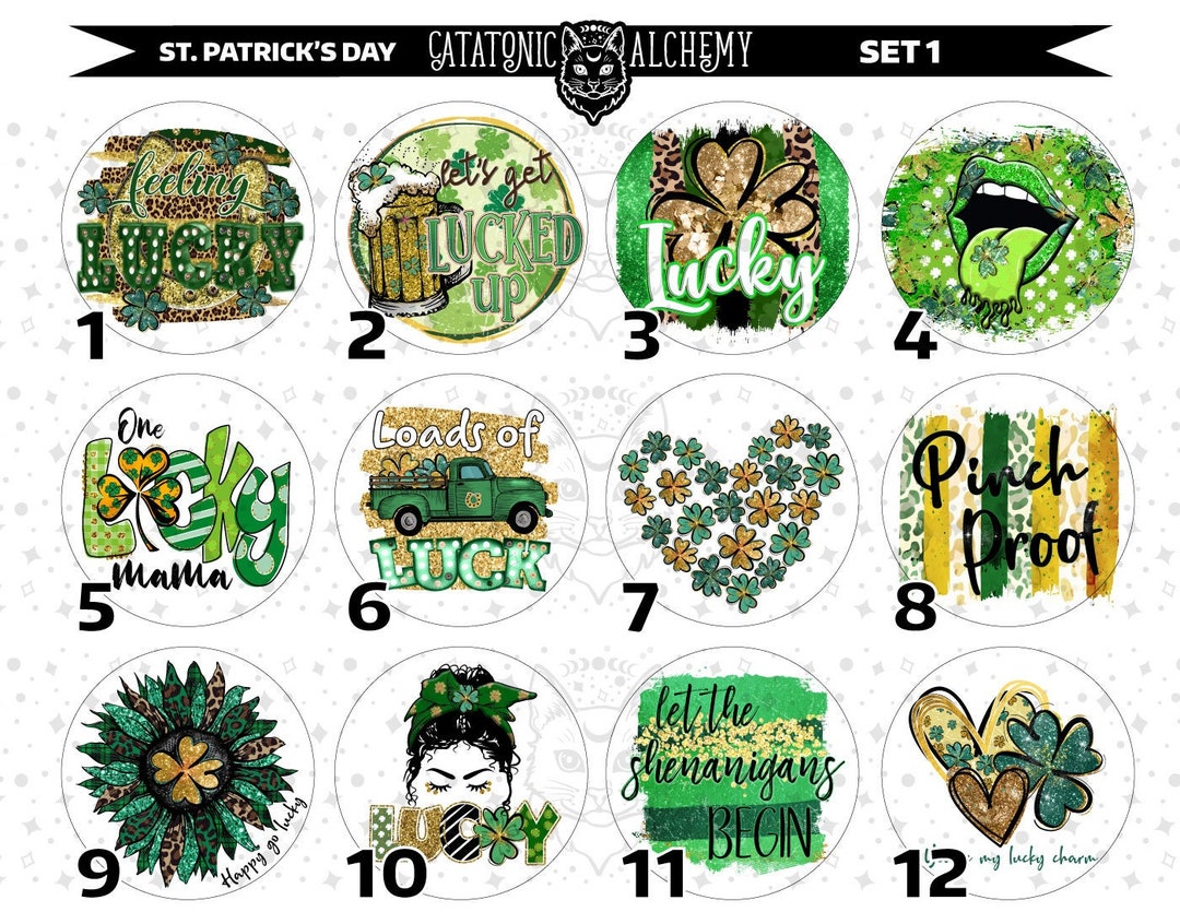 St. Patrick's Day Cardstock Rounds, Lucky Theme Cardstock Rounds ...