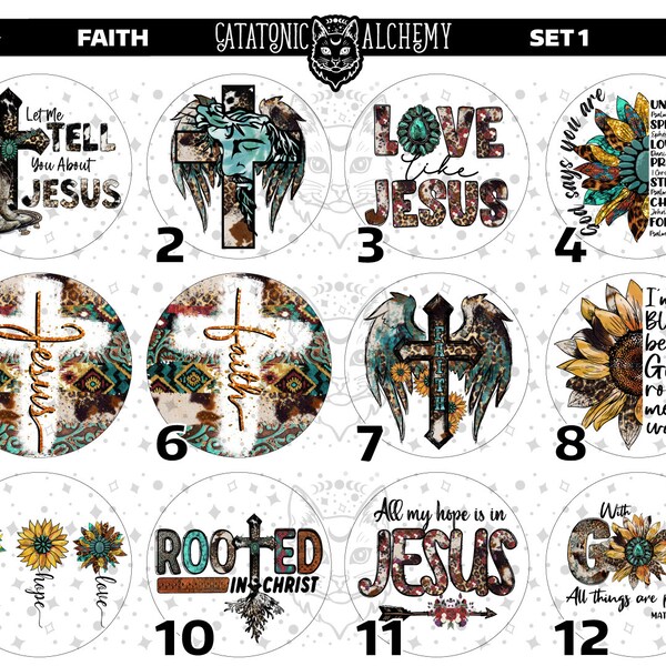 3" Religious Round Cardstock - Etsy
