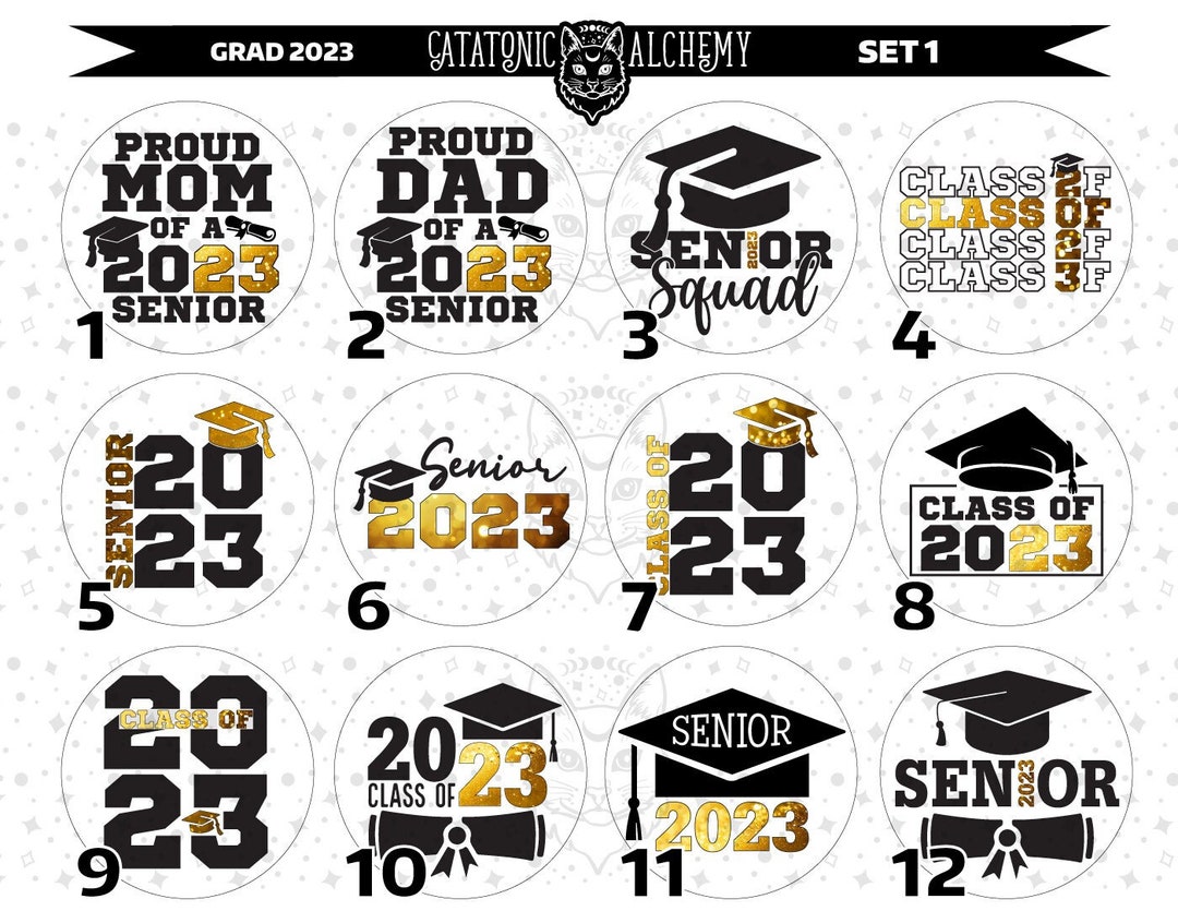 Graduation Style Cardstock Rounds, 2023 Graduate Theme Cardstock Rounds ...