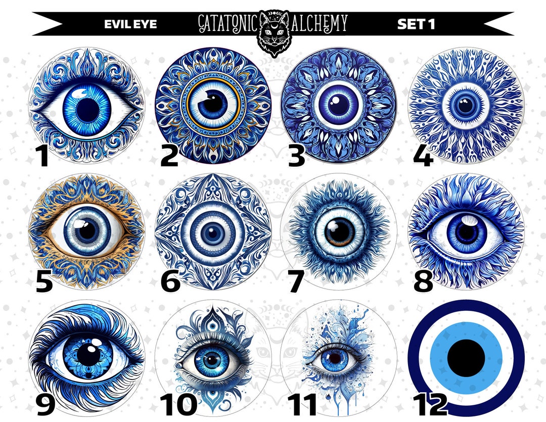 Evil Eye Freshie Cardstock Rounds, Protection From Evil Cardstock ...