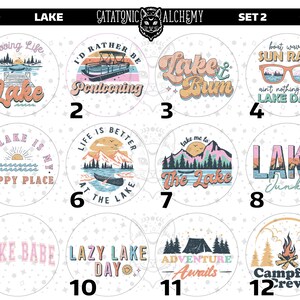 Lake Freshie Cardstock Rounds, Beach Theme Cardstock Rounds, Cardstock ...