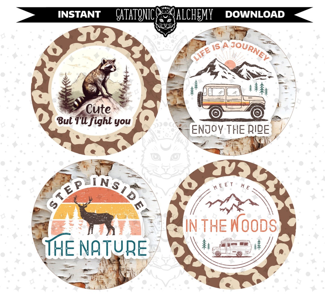 Camping Digital Download Cardstock Bundle, Camp Life Cardstock Images ...