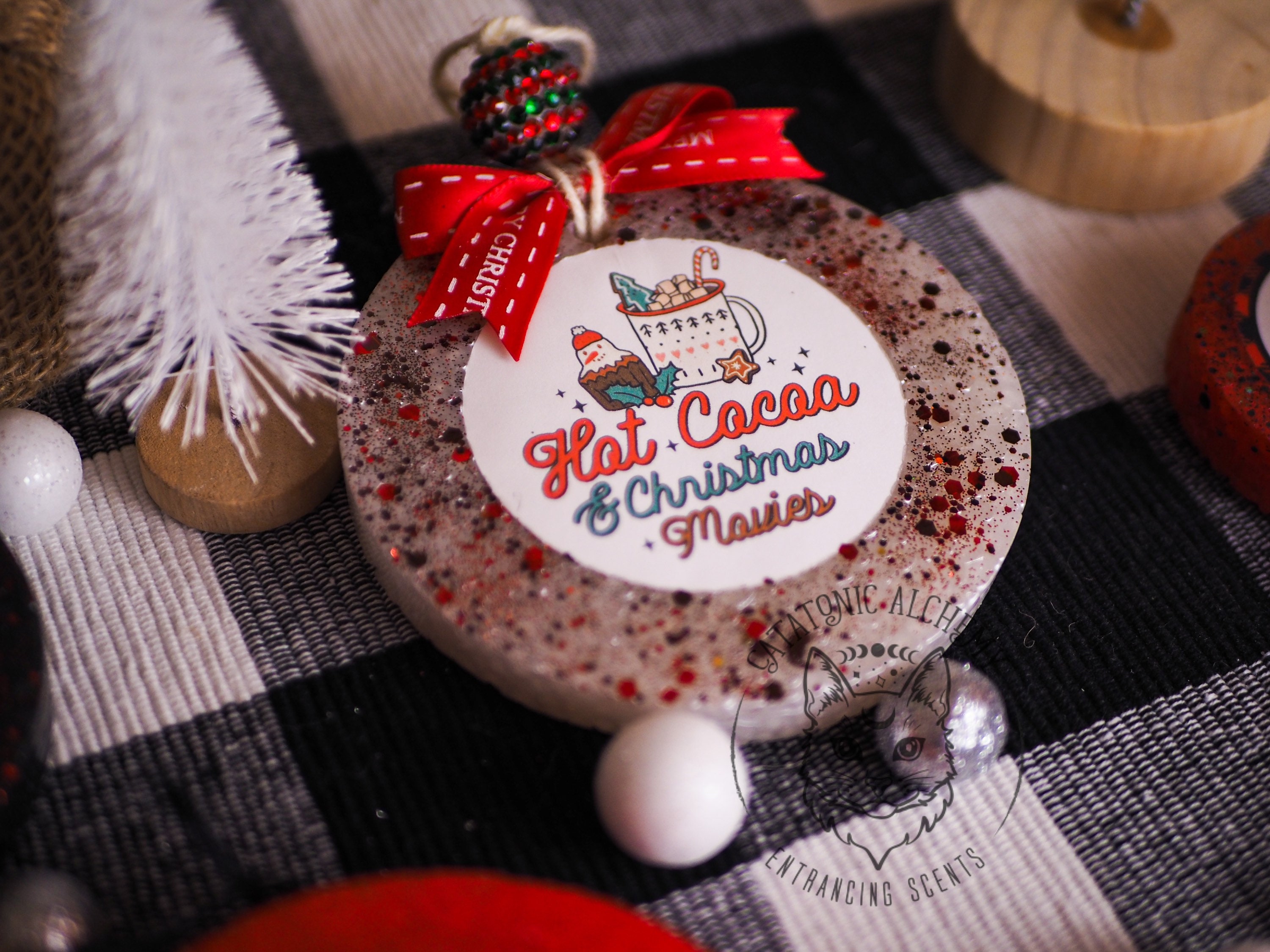 Retro Christmas Cardstock Rounds Christmas Theme Cardstock - Etsy