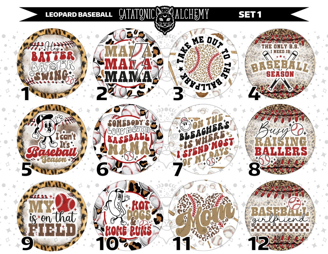 Baseball Cardstock Rounds, Sports Theme Cardstock Rounds, Leopard Print ...