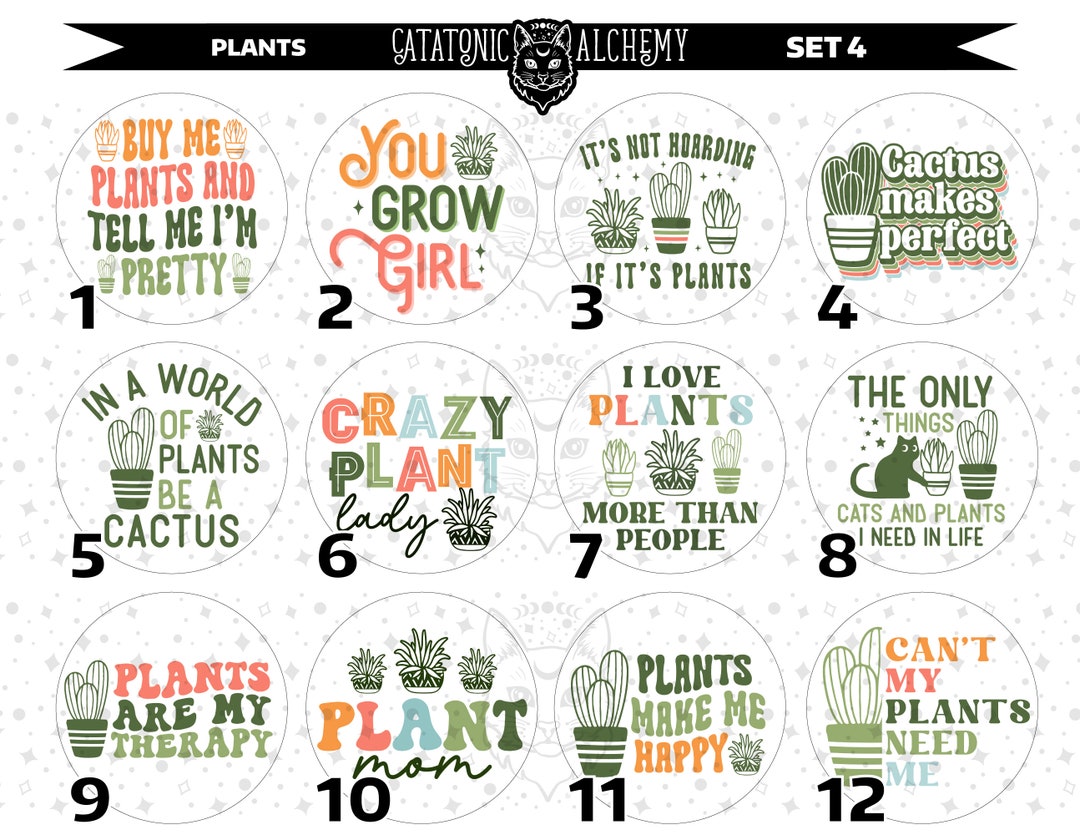 Plant Freshie Cardstock Rounds, Funny Garden Quotes Freshy Supplies ...
