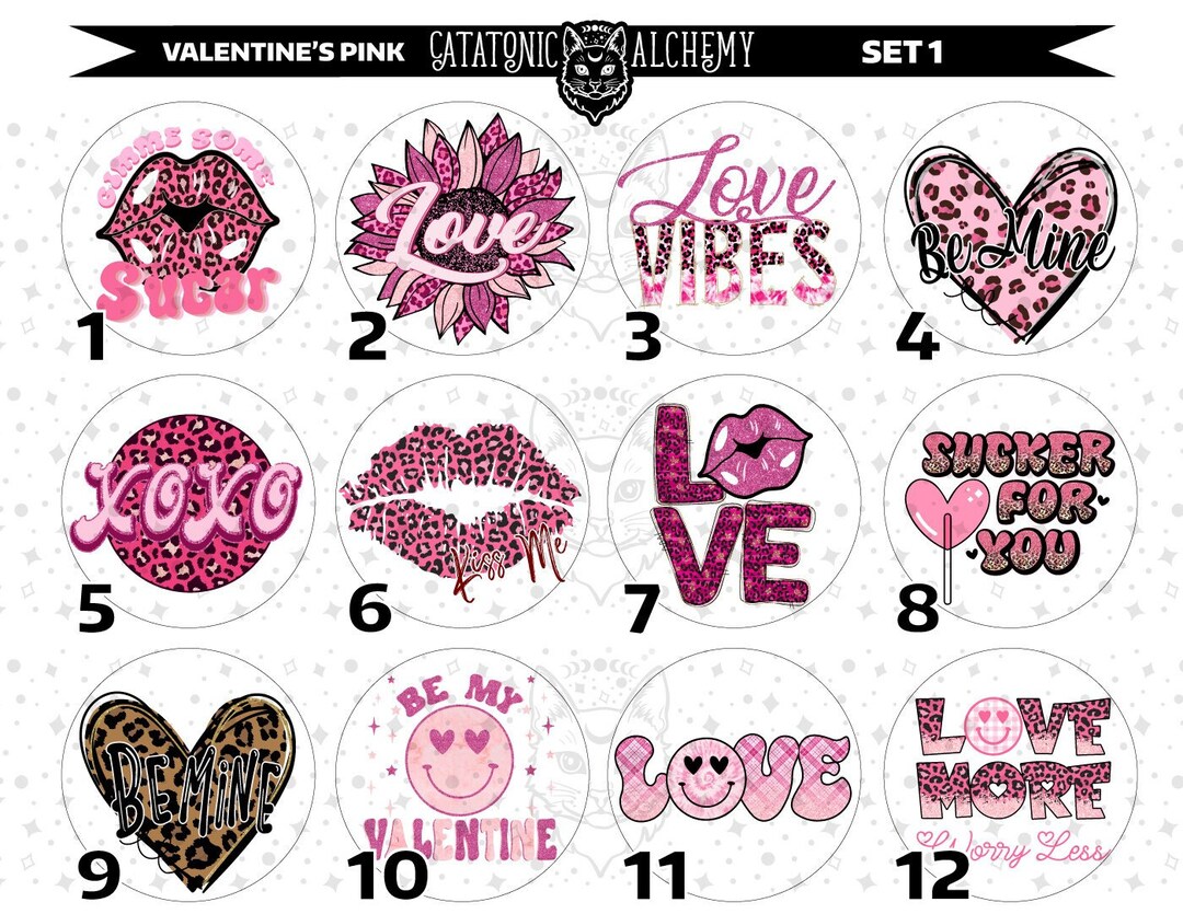 Valentine's Day Pink Cardstock Rounds, Love Theme Cardstock Rounds ...