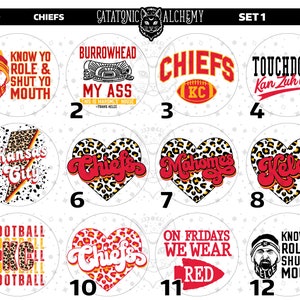 KC Chiefs Freshie Cardstock KC Football Cardstock Rounds Kelce Shut Yo ...