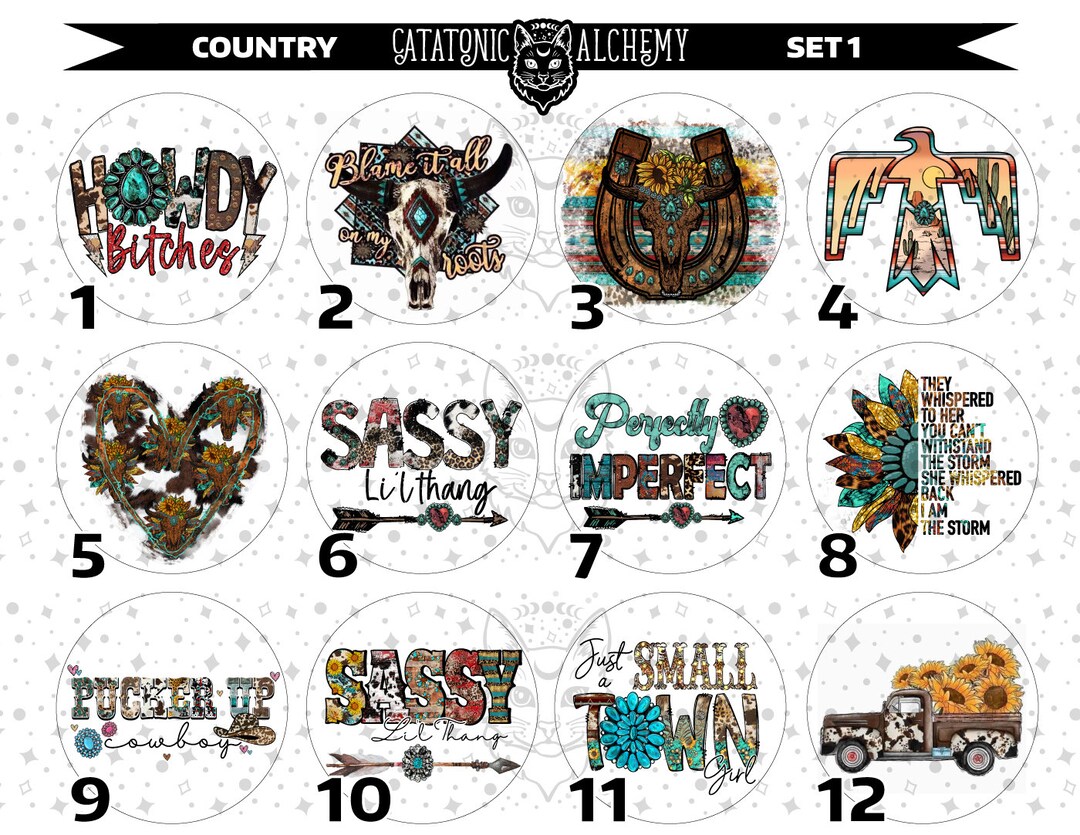 Country Cardstock Rounds, Western Theme Cardstock Rounds, Cardstock ...