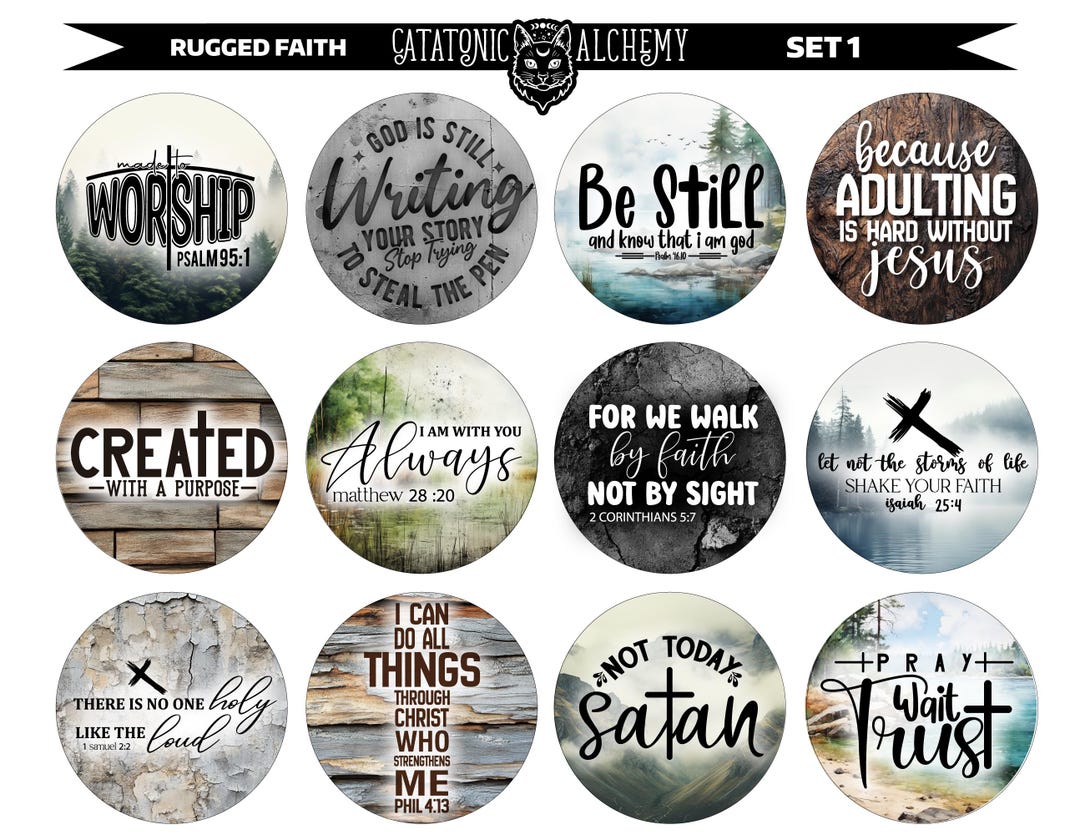 Faith Freshie Cardstock, Religious Theme Cardstock Rounds, Catholicism ...