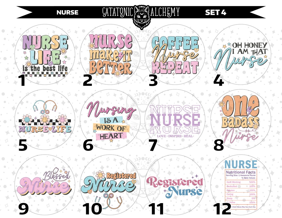 Nurse Freshie Cardstock Rounds, Medical Theme Cardstock Rounds ...