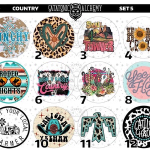 Country Cardstock Rounds, Western Theme Cardstock Rounds, Cardstock ...