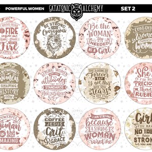 Motivational Frehsie Cardstock Rounds, Women Empowerment Cardstock ...