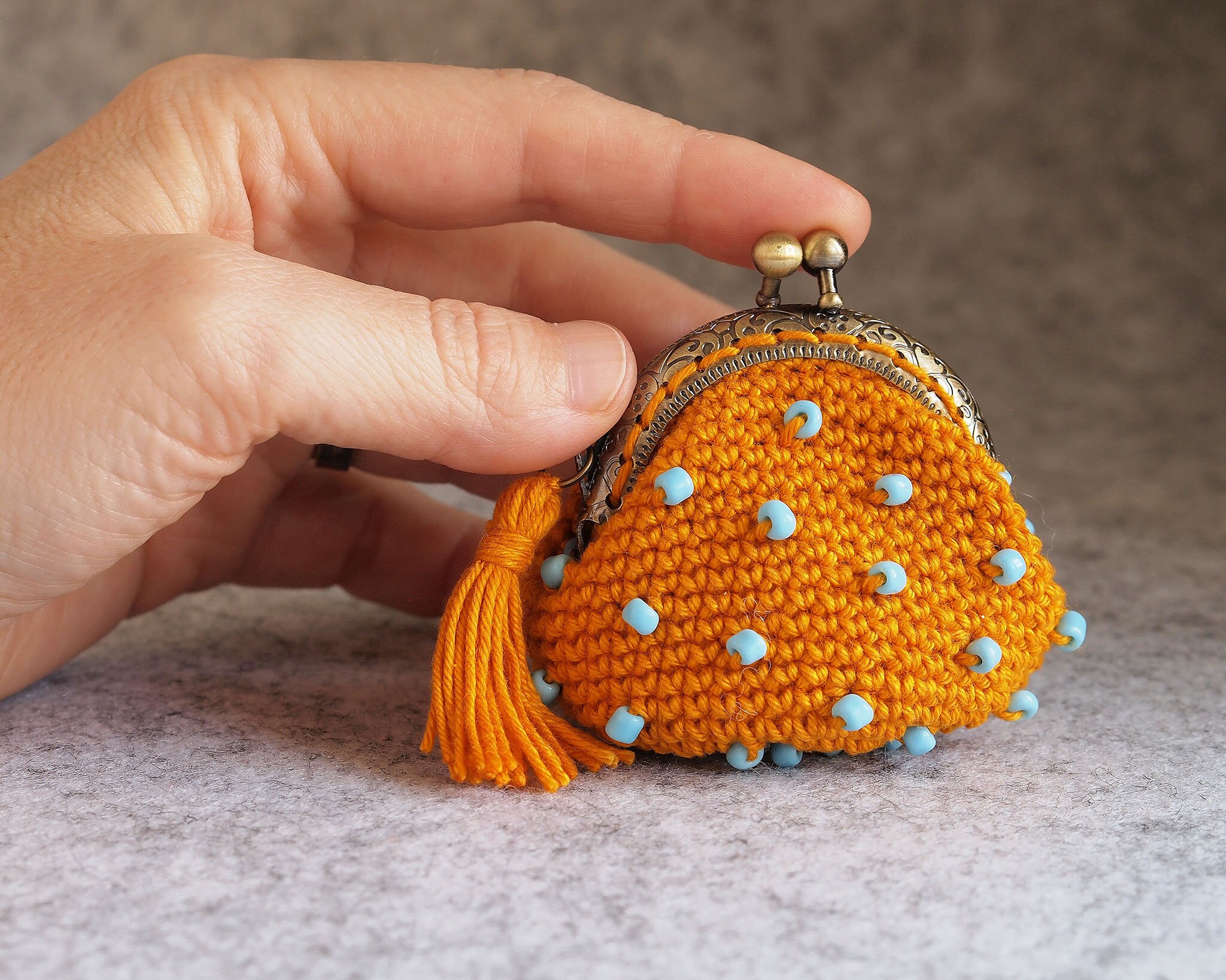 Beaded Crochet Tiny Purse Pattern With Complete Instructions - Etsy