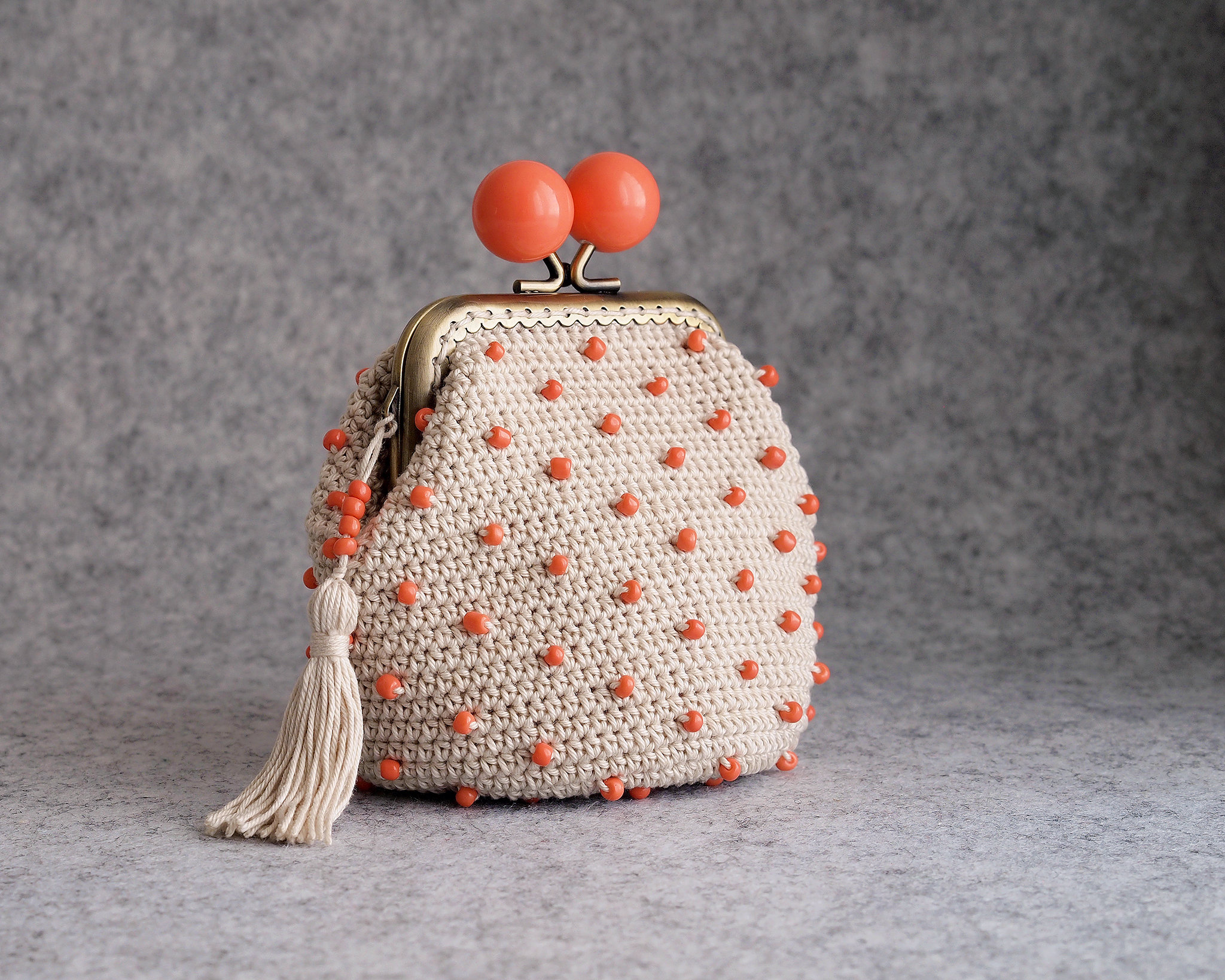 Beaded Crochet Purse PATTERN. All Instructions to Make a Card | Etsy