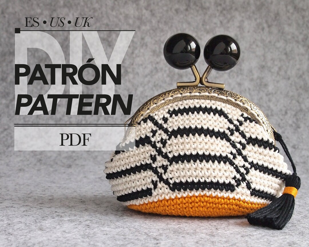 Tapestry Crochet PATTERN Coin Purse, Modern Design Frame Purse Pattern ...
