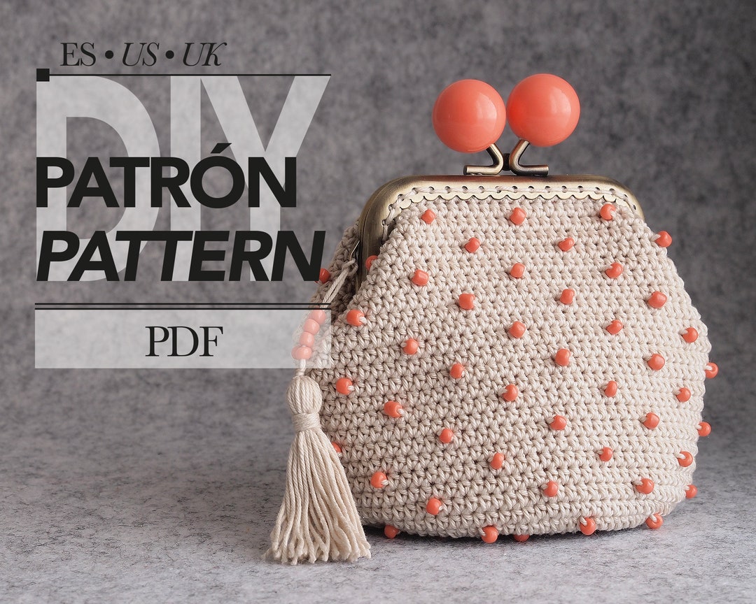 Beaded Crochet Purse PATTERN. All Instructions to Make a Card Holder ...