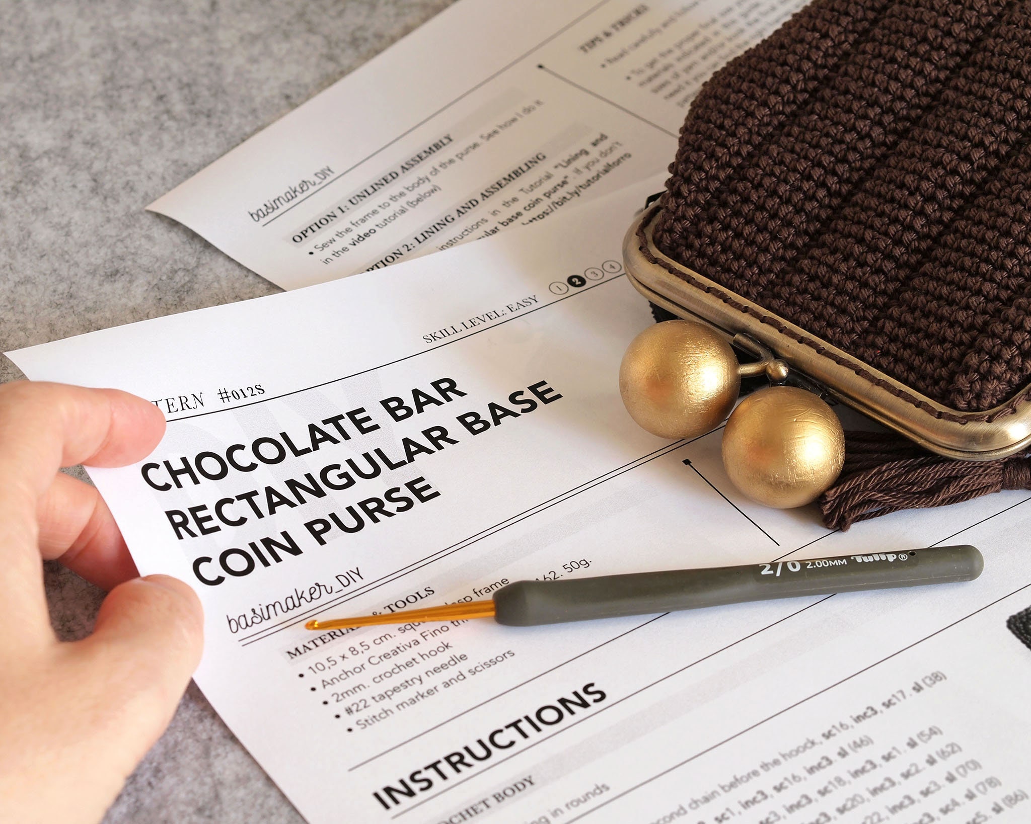 Chocolate Bar Purse Crochet Pattern How to Make a Coin Purse - Etsy