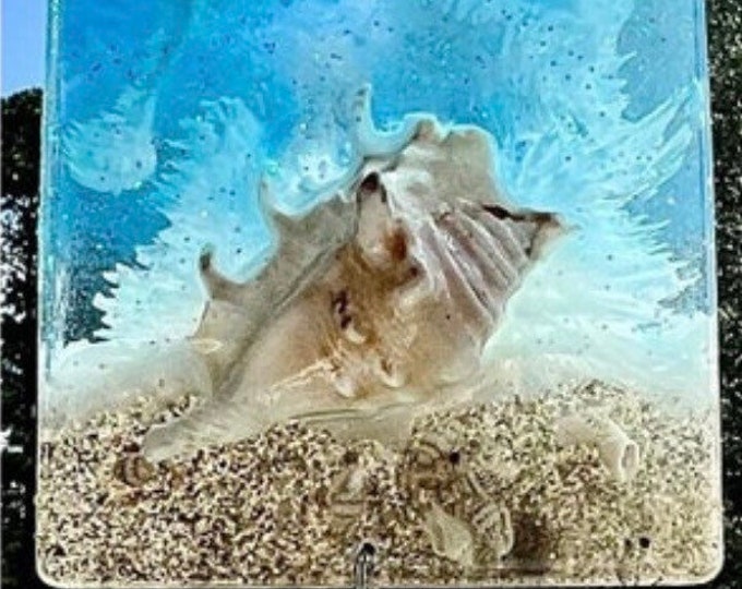 Cremation Art,sea Shell Beach Hanging Memorial Art With Ashes, Pet ...