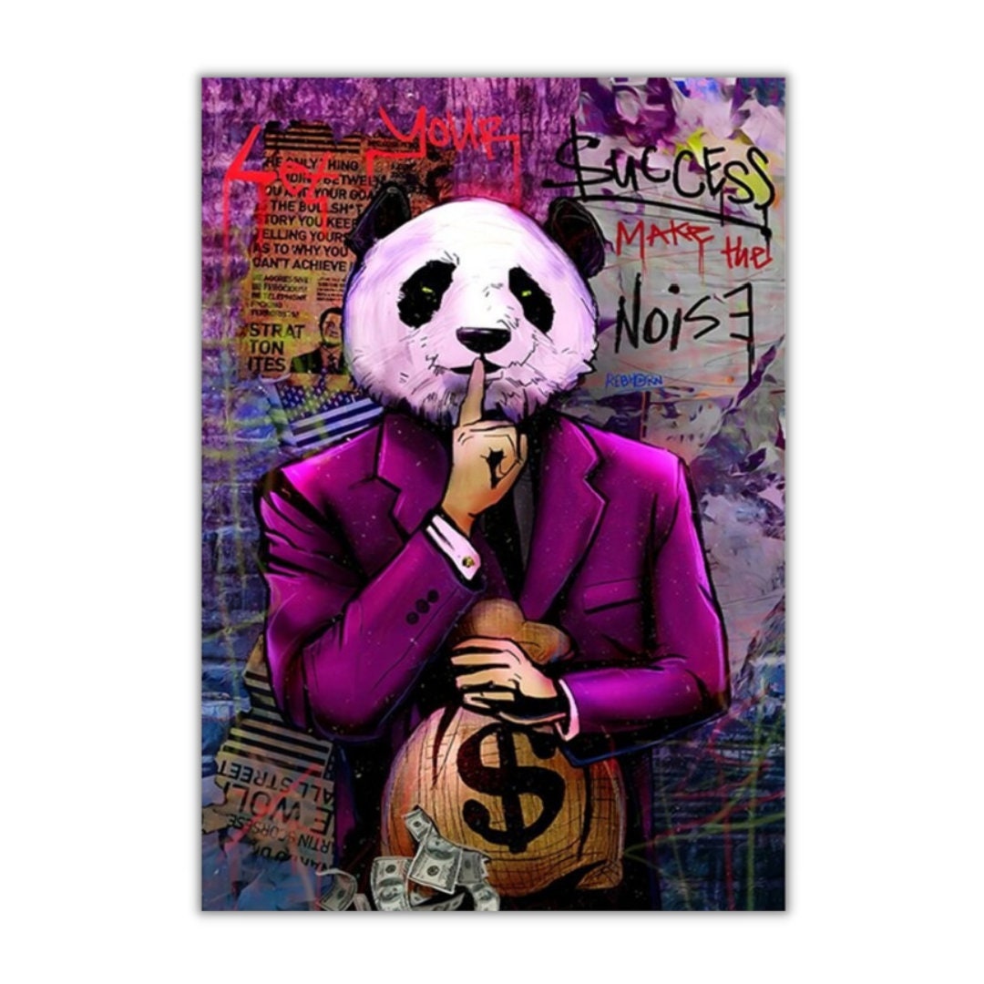 Money Making Panda Wall Art Poster No Frame | Etsy