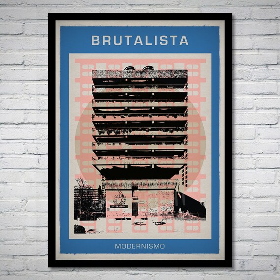 Brutalist Architecture 03 Art Print Poster Barbican London | Etsy