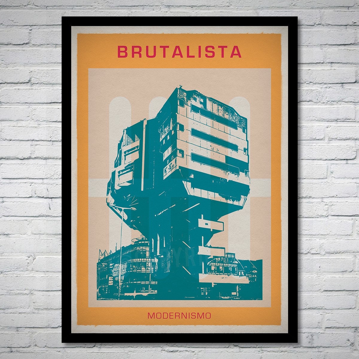 Brutalist Architecture 16 Art Print Poster Bierpinsel Tower | Etsy