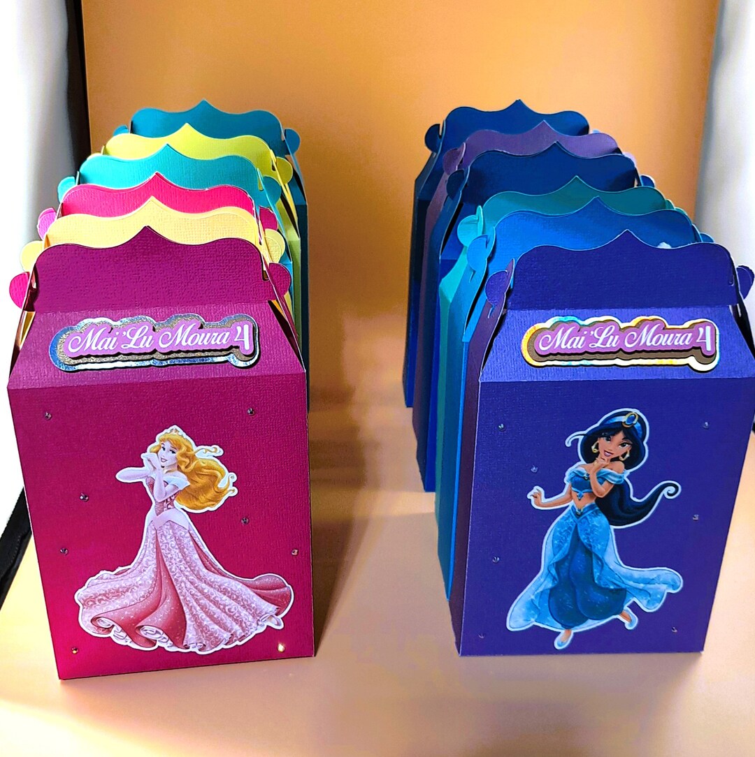 Princess Party Favors Box, Candy Box, Princess Candy Box, Birthday ...